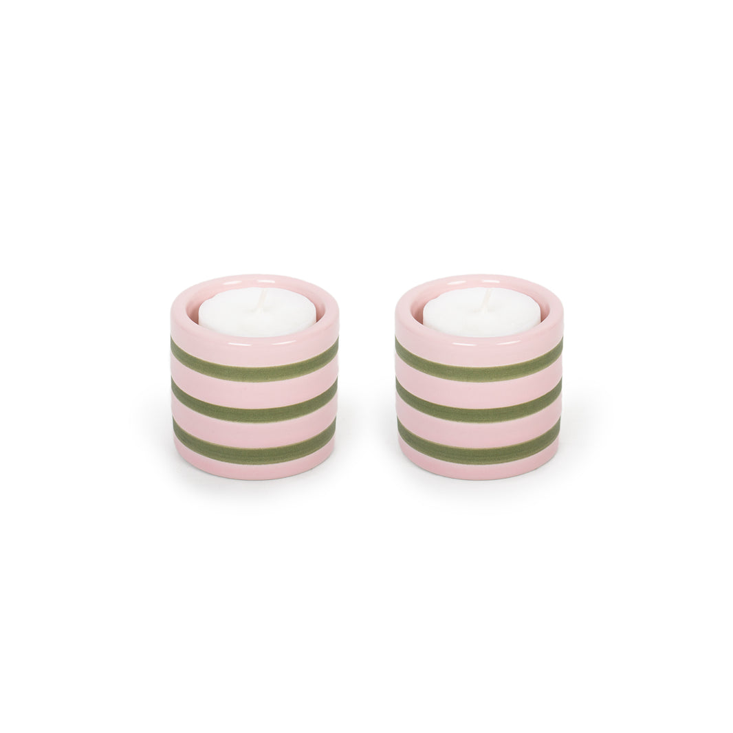 Pair of Striped Ceramic Candle Holders (Harmony) – Chrysler Museum of Art